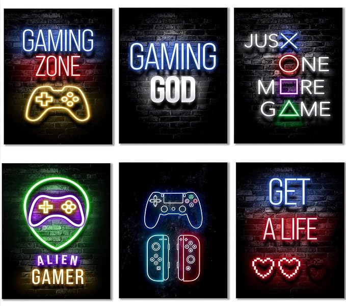 UniqueTown®Boys Room | Gaming Room Decor Posters - APPKART STUDIO